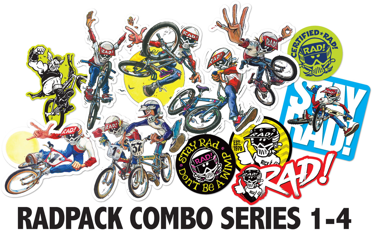 RADPACK COMBO 1-4 SERIES Sticker Set – RADICAL RICK