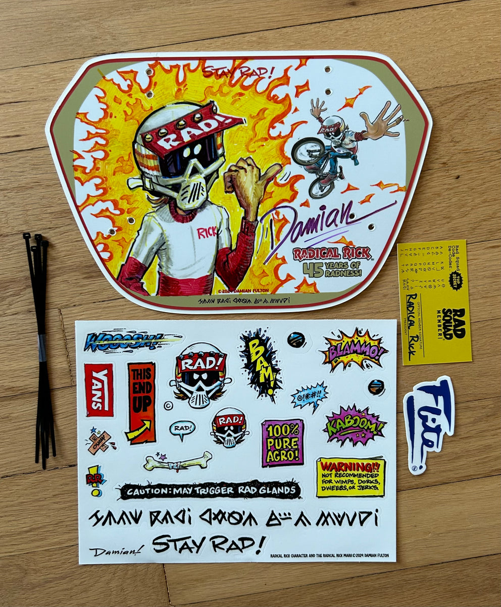 “On Fire” Original Art Number Plate – RADICAL RICK