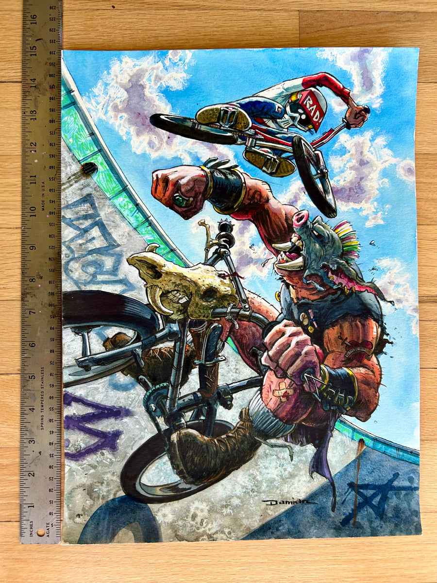 “Radical Rick vs Skuzzer” Painting – RADICAL RICK