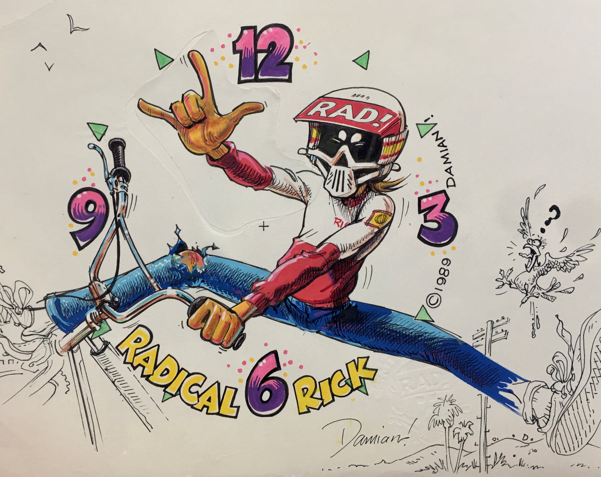 "TIME TO GET RAD" Vintage Watch Face Artwork – RADICAL RICK