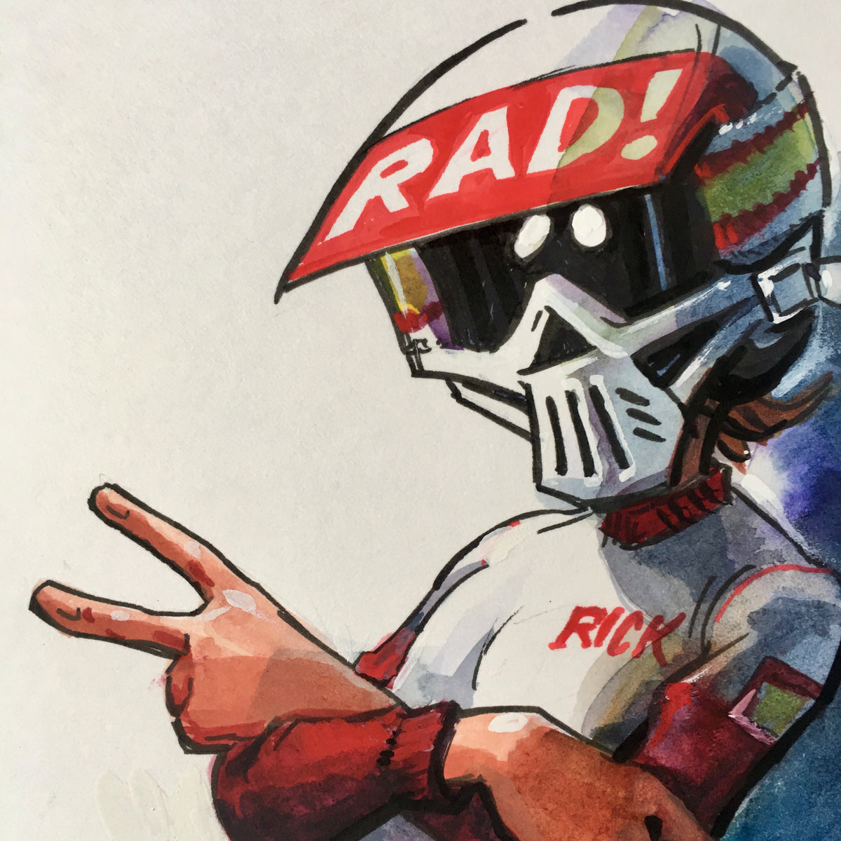 "KOOL KAT RICK" Original Watercolor – RADICAL RICK